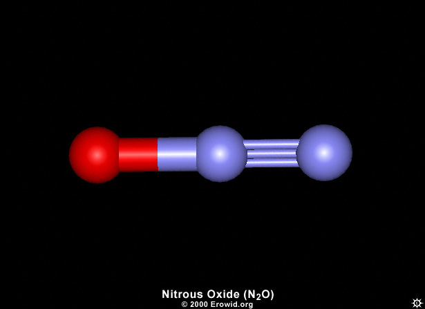 Erowid Chemicals Vaults : Molecules : nitrous-oxide_3d